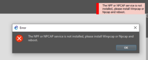 NPF or NPCAP service is not installed GNS3 Error - John YoungJohn Young